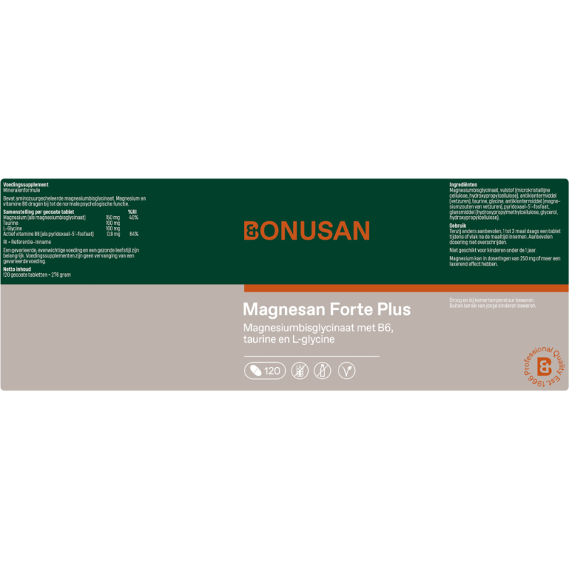 Bonusan Magnesan Forte Plus (120 stuks) – Hoogwaardig ...