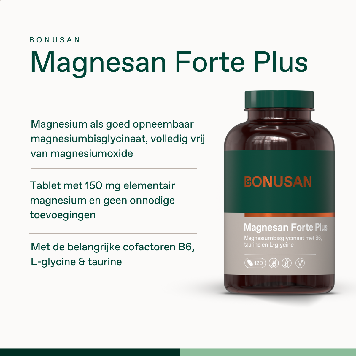 Bonusan Magnesan Forte Plus (120 stuks) – Hoogwaardig ...