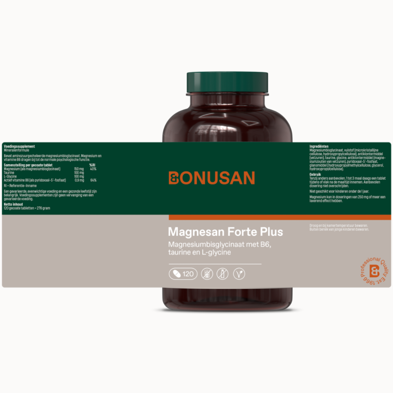 Bonusan Magnesan Forte Plus (120 stuks) – Hoogwaardig ...